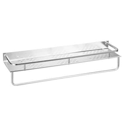 太空铝厨房置物架浴室卫生间免打孔架子单双层托盘壁挂收纳调料架