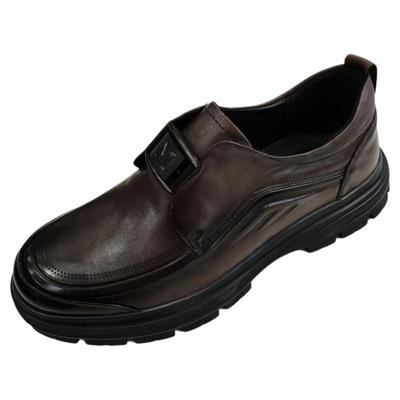 西瑞鸟头层牛皮商务休闲皮鞋男鞋