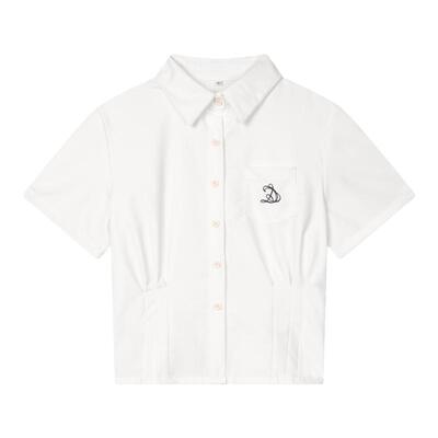 小雾椿衬衫短款收腰jk衬衫短袖