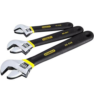 史丹利工具双色沾塑柄活动扳手