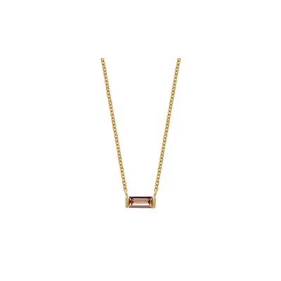 hashtag生辰石项链锆石锁骨链