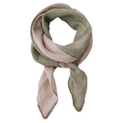 秋冬拼色撞色女棉长款围巾围脖