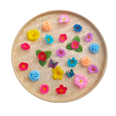 茶花开了舞蹈道具手工竹编簸箕