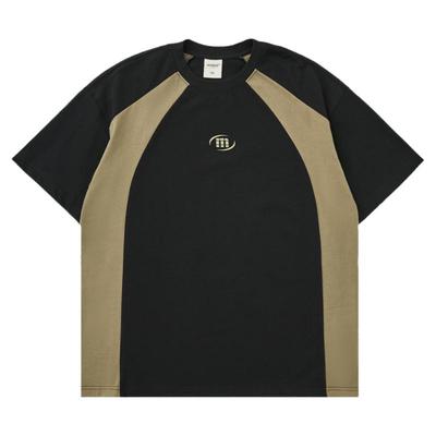 个性街头潮男撞色拼接T恤衫内搭