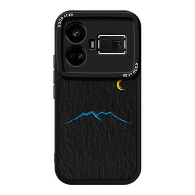 适用Realme真我GT5手机壳RealmeGT5pro新款oppogt小羊皮硅胶保护套oppo创意太阳月亮全包防摔RMX3820男女外壳