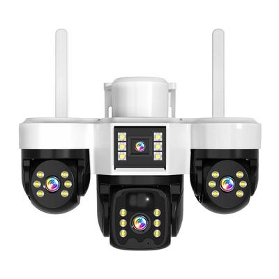 独立旋转三镜头变焦三画面监控器