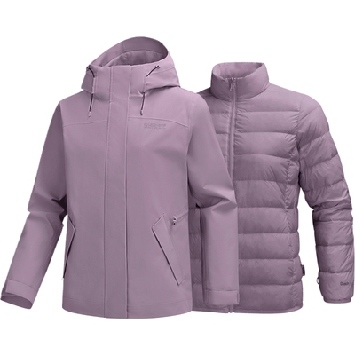 SKECHERS斯凯奇女子三合一运动休闲羽绒服P425W127-03U6