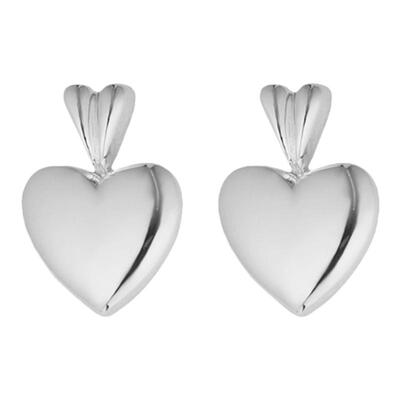 greymatter悬挂双桃心耳环