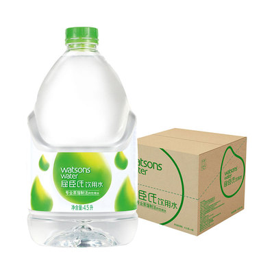 屈臣氏蒸馏水4.5升4桶当日发货