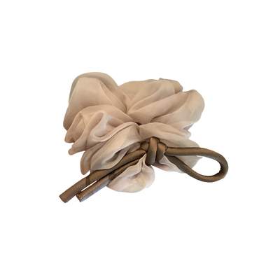 韩国慵懒风轻纱蝴蝶结肥肠圈柔软蓬松显发量多扎低马尾高级感发绳