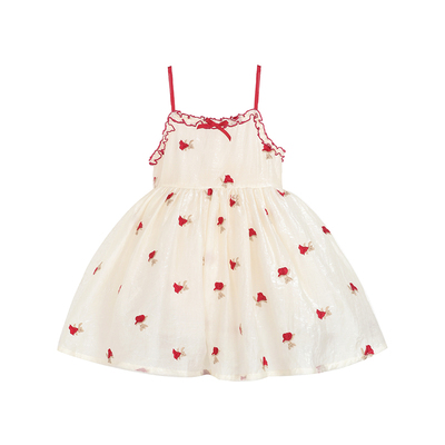 小O宝Okids童装女宝宝连衣裙吊带