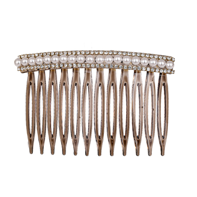 韩系珍珠倒插梳发夹防滑公主头