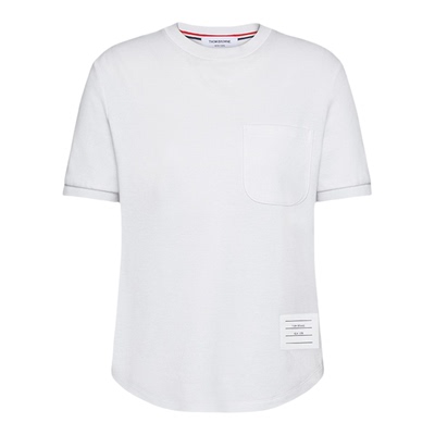 [6期免息][早春新品]THOM BROWNE女士棉质MILANO口袋 T 恤