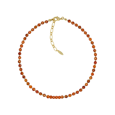 LAZY CIRCLES小方糖串珠锁骨链红玛瑙碧玺项链女朋友新年礼物配饰