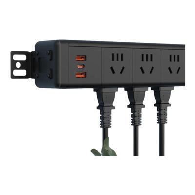 飞利浦家用PDU机柜插座免打孔总控电竞排插工业拖接线板usb侧插