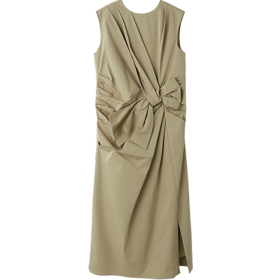 Mila Owen秋冬休闲时尚蝴蝶结褶皱无袖连衣裙09WFO244951