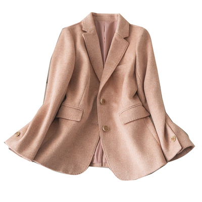 灰常温柔的奶油橘粉色减龄西装