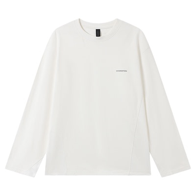 WHIMNOTION 25AW破骨结构拼接长袖T恤速干抗菌宽松基础打底上衣秋