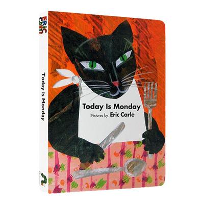 进口英文原版绘本 廖彩杏有声书单纸板书 Today Is Monday 今天是星期一 eric carle 卡尔爷爷