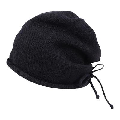 秋冬堆堆帽女百搭抽绳针织帽显瘦