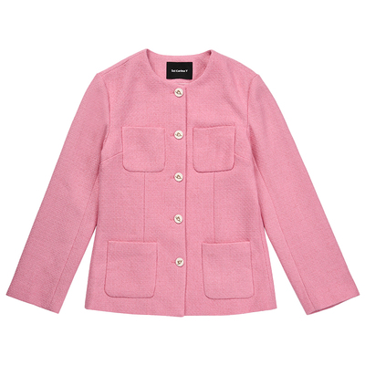 经典款粗花呢中款外套