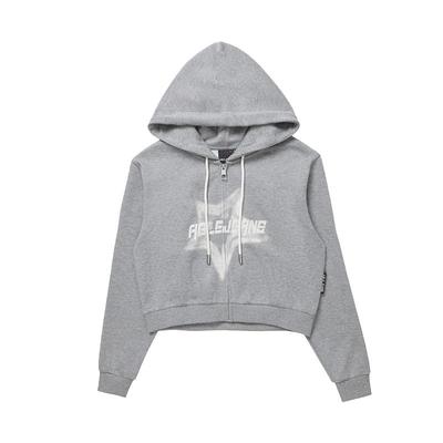 ABLEJEANS女士连帽短款卫衣开衫