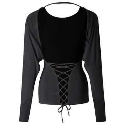 成人美背练功服拉丁舞上衣长袖