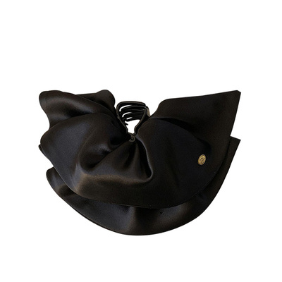 好法式！氛围缎面扇形抓夹发抓