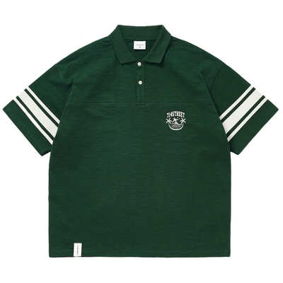 美式复古五分袖短袖t恤714street