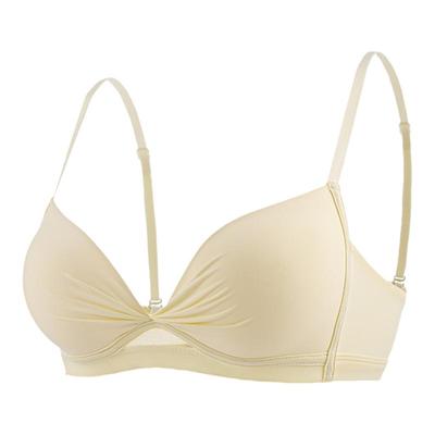 内衣夏季天薄款女显小胸聚拢收副乳防下垂三角杯细肩带低胸文胸罩