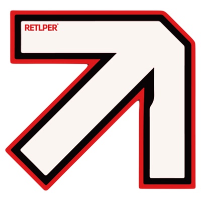 RETLPER镂空车贴 原创 箭头R标变体 方向指向装饰 汽摩平面贴纸