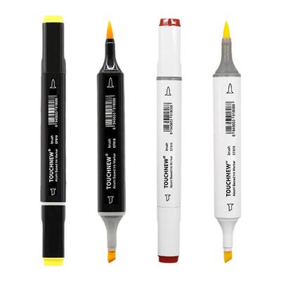 软笔头油性马克笔套装TOUCHNEW双头学生美术专用笔