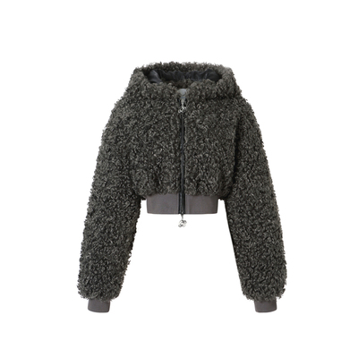 JAC FLEURANT秋冬新品环保泰迪绒短款女士外套时尚百搭