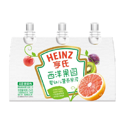 亨氏婴儿水果泥辅食泥