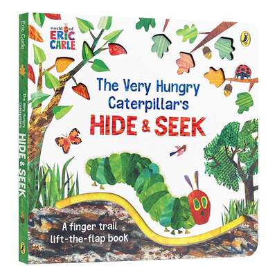 英文原版 The Very Hungry Caterpillar's Hide and Seek 好饿的毛毛虫躲猫猫翻翻书 卡尔爷爷 纸板书 进口英语书籍儿童全英语书