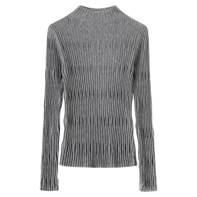 奕辰绵羊毛水溶坑条打底针织衫