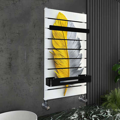 铜铝复合小背篓暖气片卫生间家用水暖散热片明装厕所艺术暖气超薄