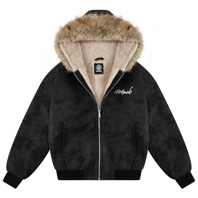 404MOB超厚软糯毛绒座山雕外套