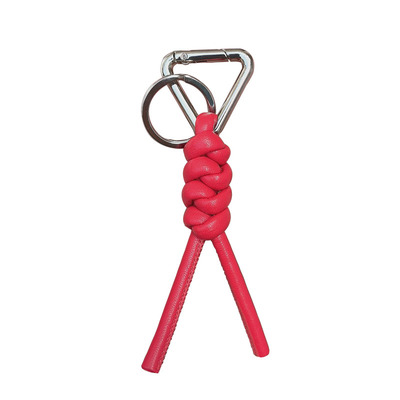 bv三角钥匙扣真皮金刚结鹦鹉绿汽车钥匙挂件男女高档节日礼物