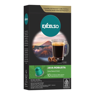 EXCELSO JAVA ROBUSTA咖啡胶囊5.5克x10个醇厚香浓办公室提神饮品