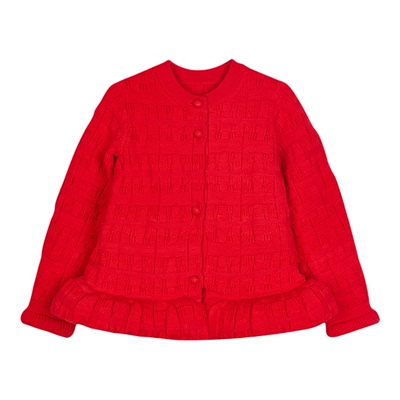 江南布衣童装短款开襟毛衫异型