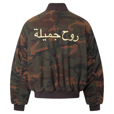 美式短款MA1加厚迷彩BOMBER外套