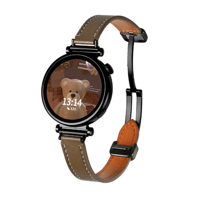 UHADA真皮折叠磁吸扣表带高级感