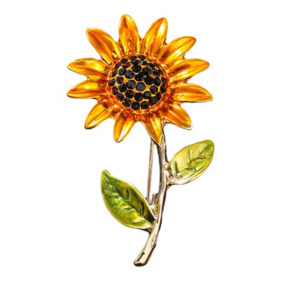 向日葵花朵胸针太阳梵高气质