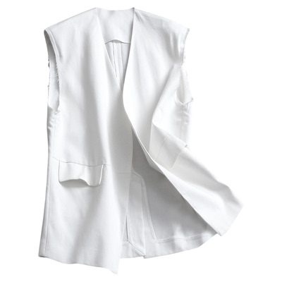 宽松无袖背心外套短裤女时尚套装