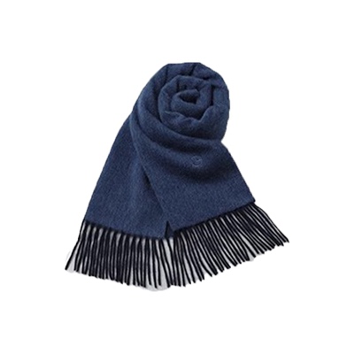 金利来男士羊毛纯色针织保暖围巾