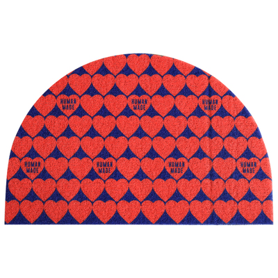 时尚潮牌爱心丝圈半圆形入户地垫