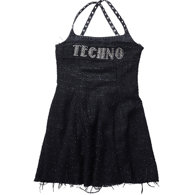 TCH轻奢潮牌连衣裙烫钻个性短裙