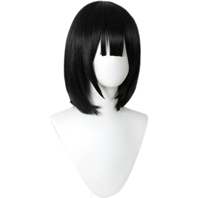 寂静岭 深水雏子cosplay假发 黑色波波头短发 仿真头皮顶全头套