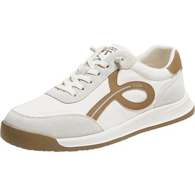 TATA他她男鞋2025年冬季新款舒适百搭休闲鞋运动德训鞋厚底鞋子